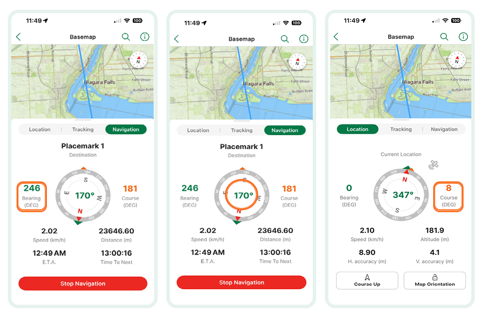 Bearing, Compass Heading and Course – Avenza Maps